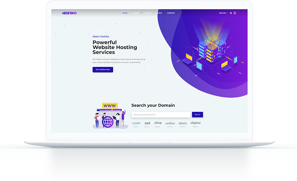 Landing Page | Hostiko