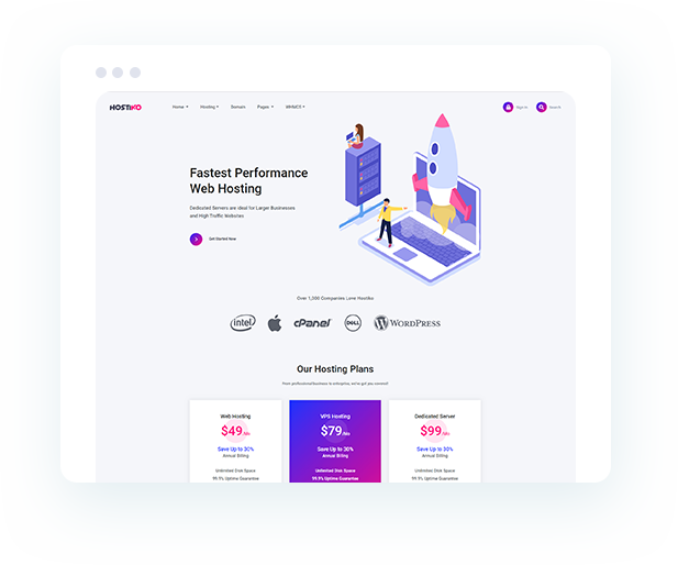 Landing Page | Hostiko